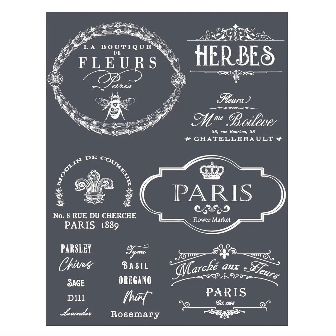 Le Fleur Mesh Stencil 8.5x11 Reusable Adhesive Transfer / Stencil - Etsy