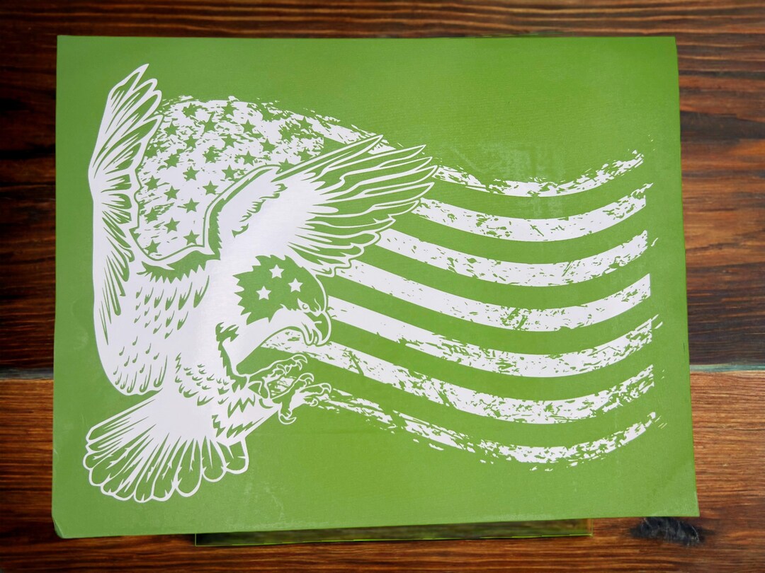 Eagle Flag 8.5 X 11 Reusable Silk Screen Adhesive Transfer / Stencil ...