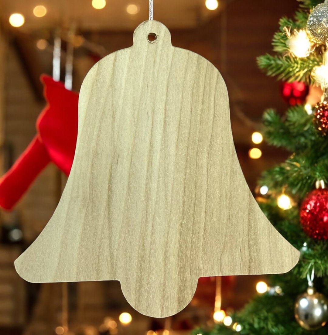 Christmas Bell Ornament Wood Blank Cut Out DIY #859 - Etsy