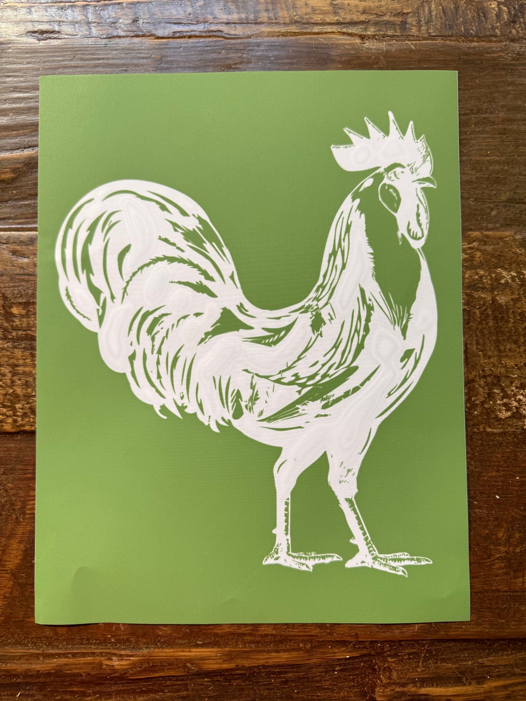 RETIRED - NEW Stencil or Cut Outs -rooster 8.5 X 11" Reusable Silk ...