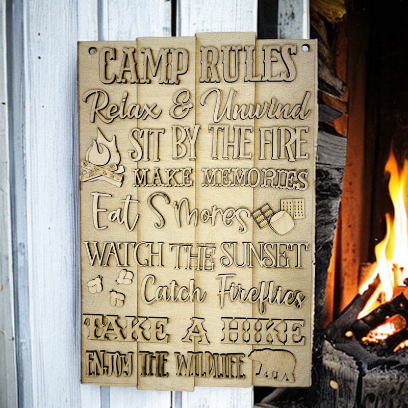 Camping Rules - Etsy