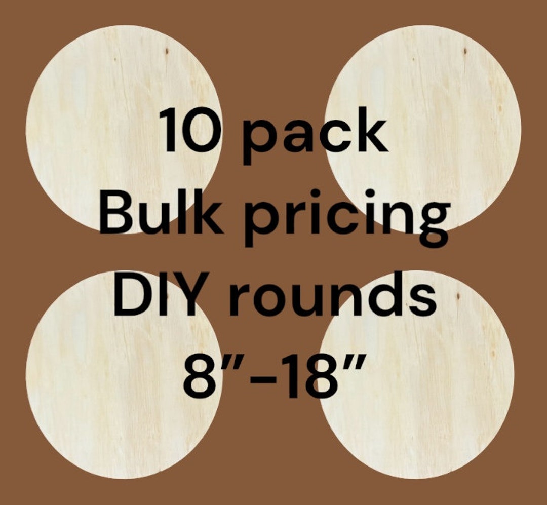 10 Pack BULK BUY - DISCOUNTED Wood Blank Rounds Various Sizes for Door ...