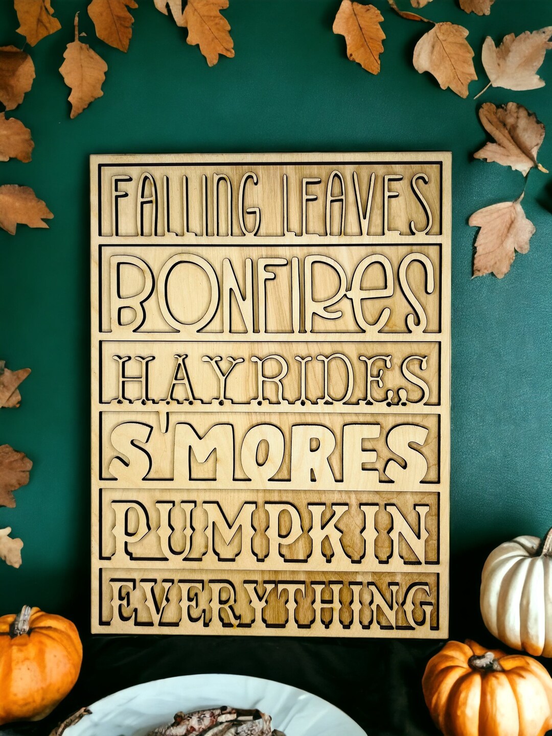 Falling Leaves Fall Sign Blank DIY KIT - Etsy