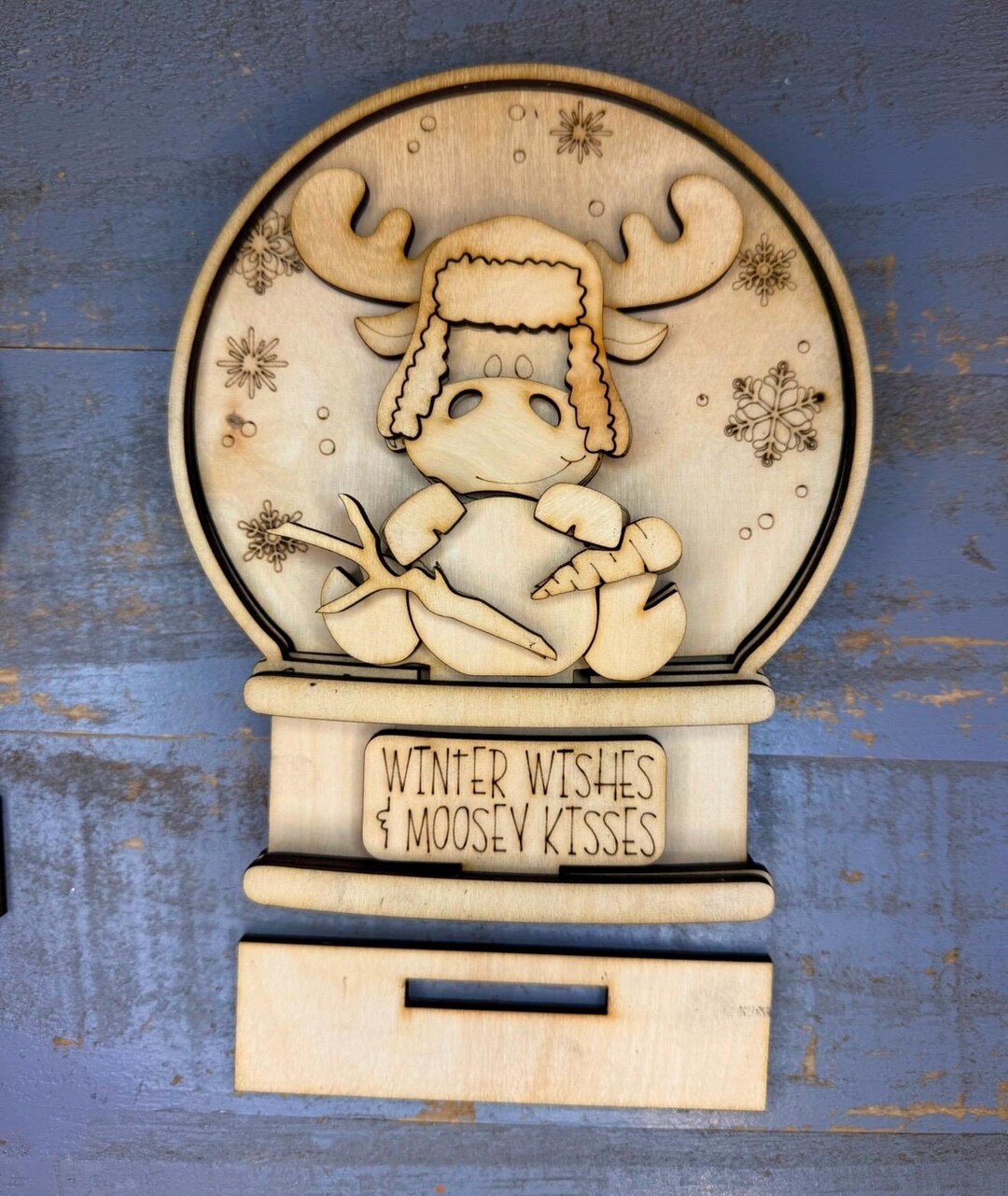 Insert for SNOWGLOBE or Gumball Machine Interchangeable Winter Moose ...