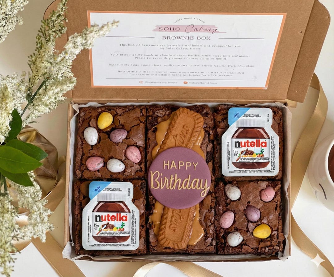 Luxury Loaded Valentines Brownie With Nutella, Valentines Day Gift ...