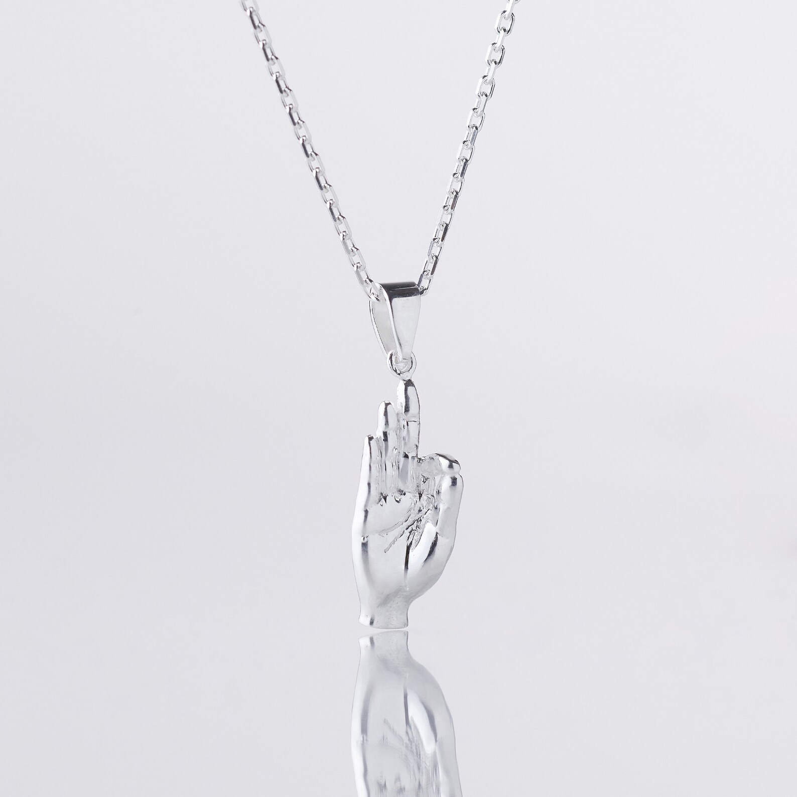 Gyan Mudra Necklace, 925 Sterling Silver Necklaces, Handmade Jewelry ...