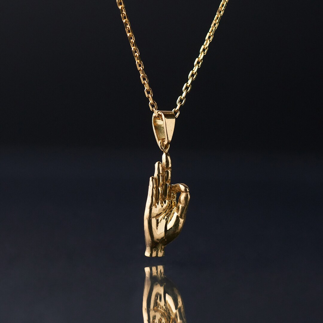 Gyan Mudra Necklace, 925 Sterling Silver Necklaces, Handmade Jewelry ...