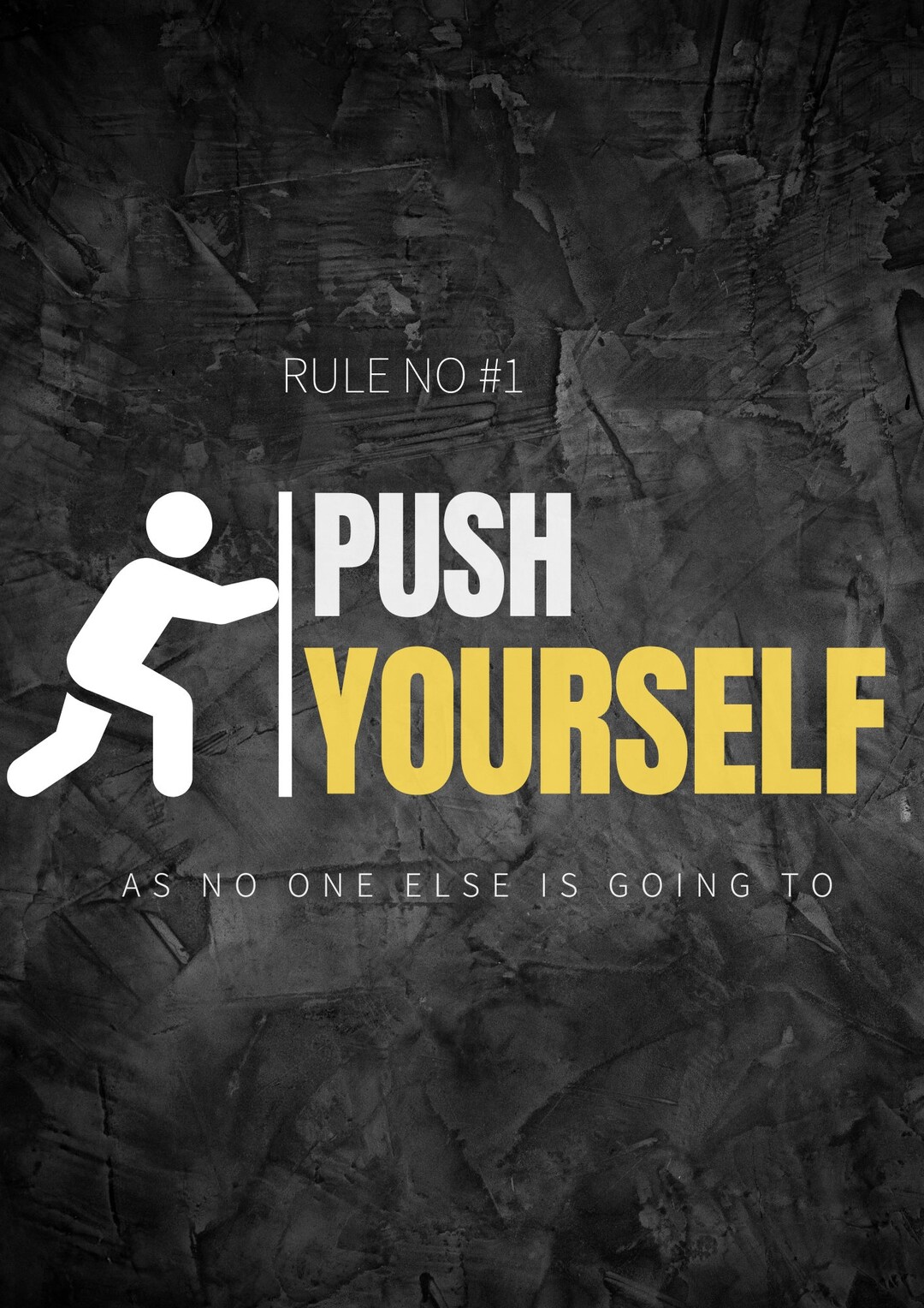 Push Yourself Motivational Quotation| Digital Motivational Quotation ...