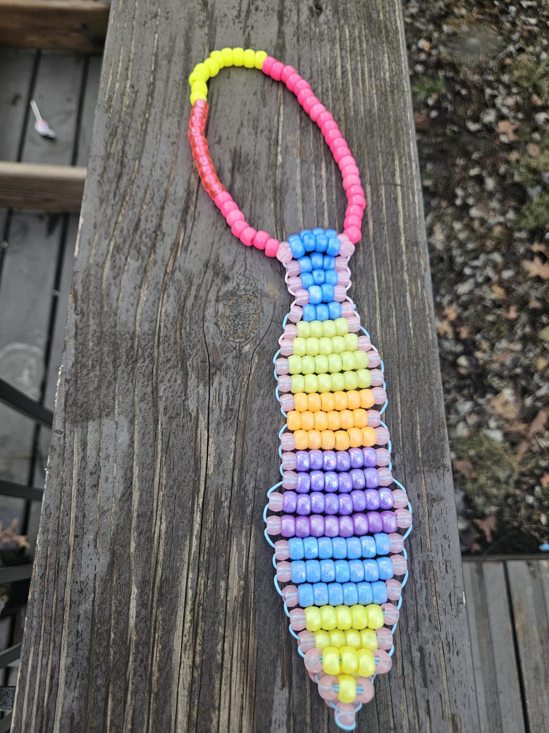 Multi Colored Kandi Tie - Etsy