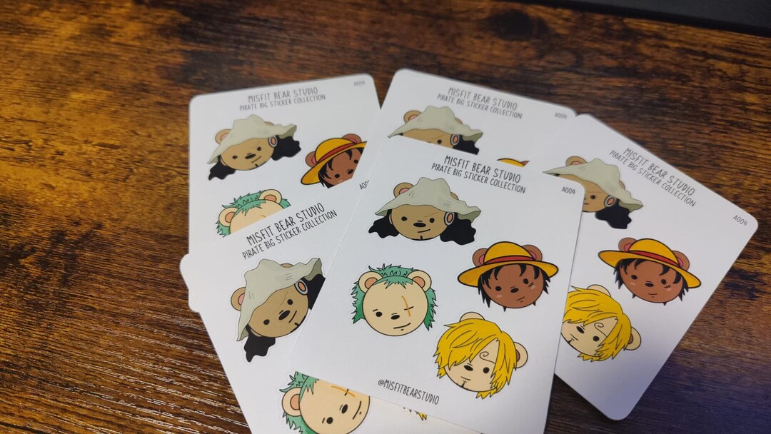 Cute One Piece Inspired Sticker Sheet Matte Sticker Cute - Etsy