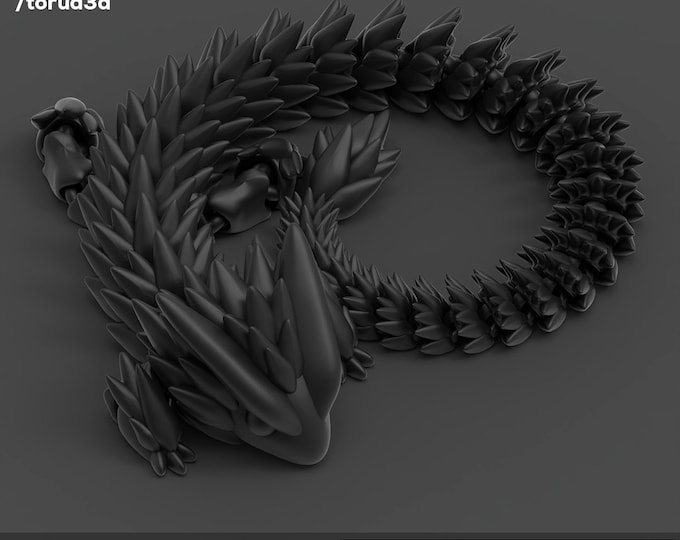 Crystal Dragon Cinderwing3d, STL File for 3D Printing,, STL Print Files ...