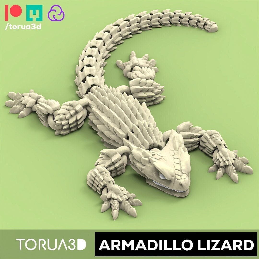 Articulated Lizard Armadillo for 3D Printing , STL for Print 3D - Etsy