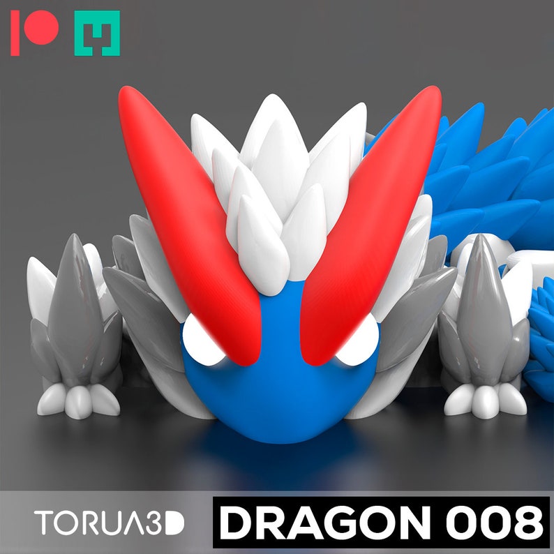 Articulated Dragon 008 Stl File 3d Print File Stl Files Etsy