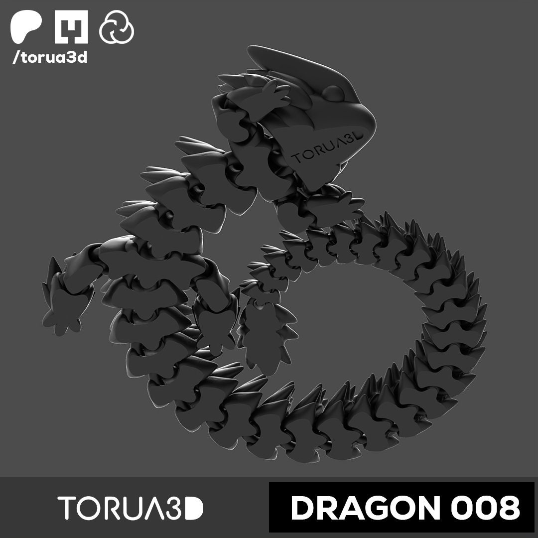 Articulated Dragon 008 Stl File 3d Print File Stl Files Stl File 3d