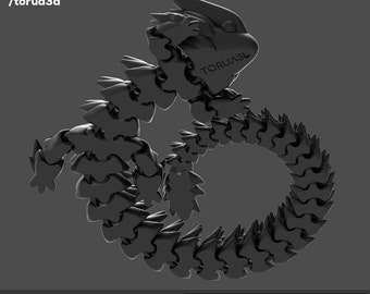 Articulated Dragon 004 STL File for 3D Printing STL File 3d Print File Stl Files Stl File 3d ...