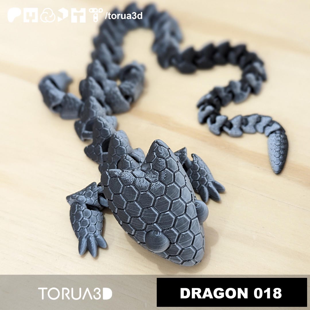 Articulated Dragon STL File | 3D Print Model - Etsy