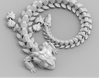 3D Printing Articulated 3D Dragon STL File - Etsy