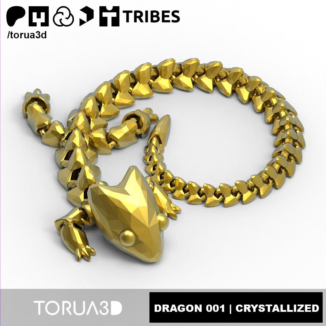 Articulated Crystal Dragon STL File – 3D Printing Model - Etsy