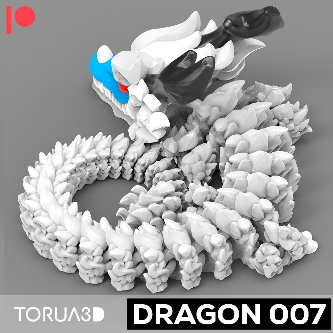 Articulated Dragon 007 - STL File for 3D Printing - Etsy