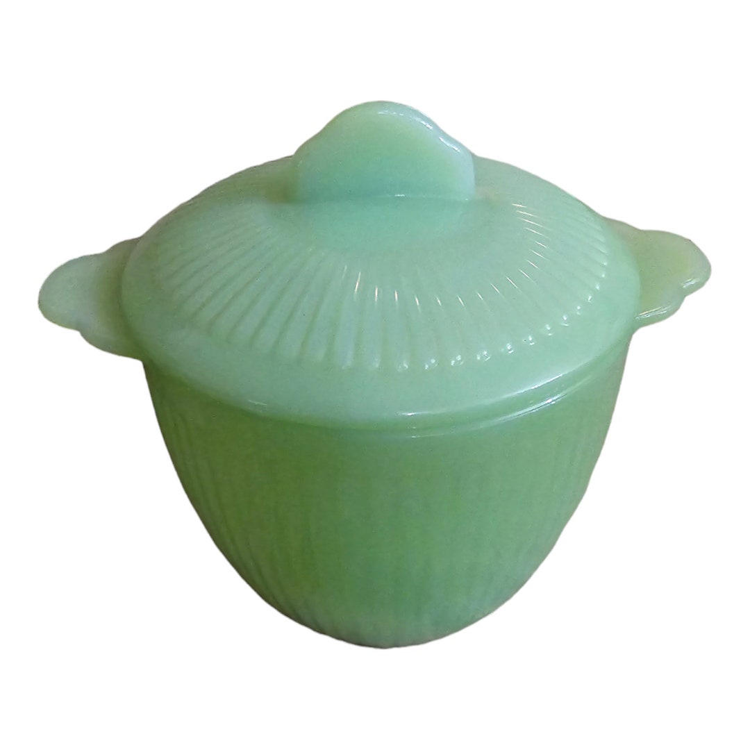 Fire King June Ray Jadeite Collection Sugar Bowl - Etsy
