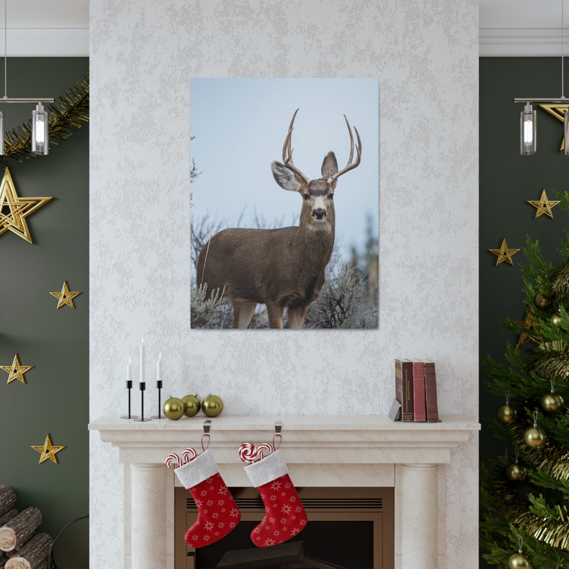 Mule Deer Buck Canvas Art, Majestic Wildlife Photography, Home Decor ...