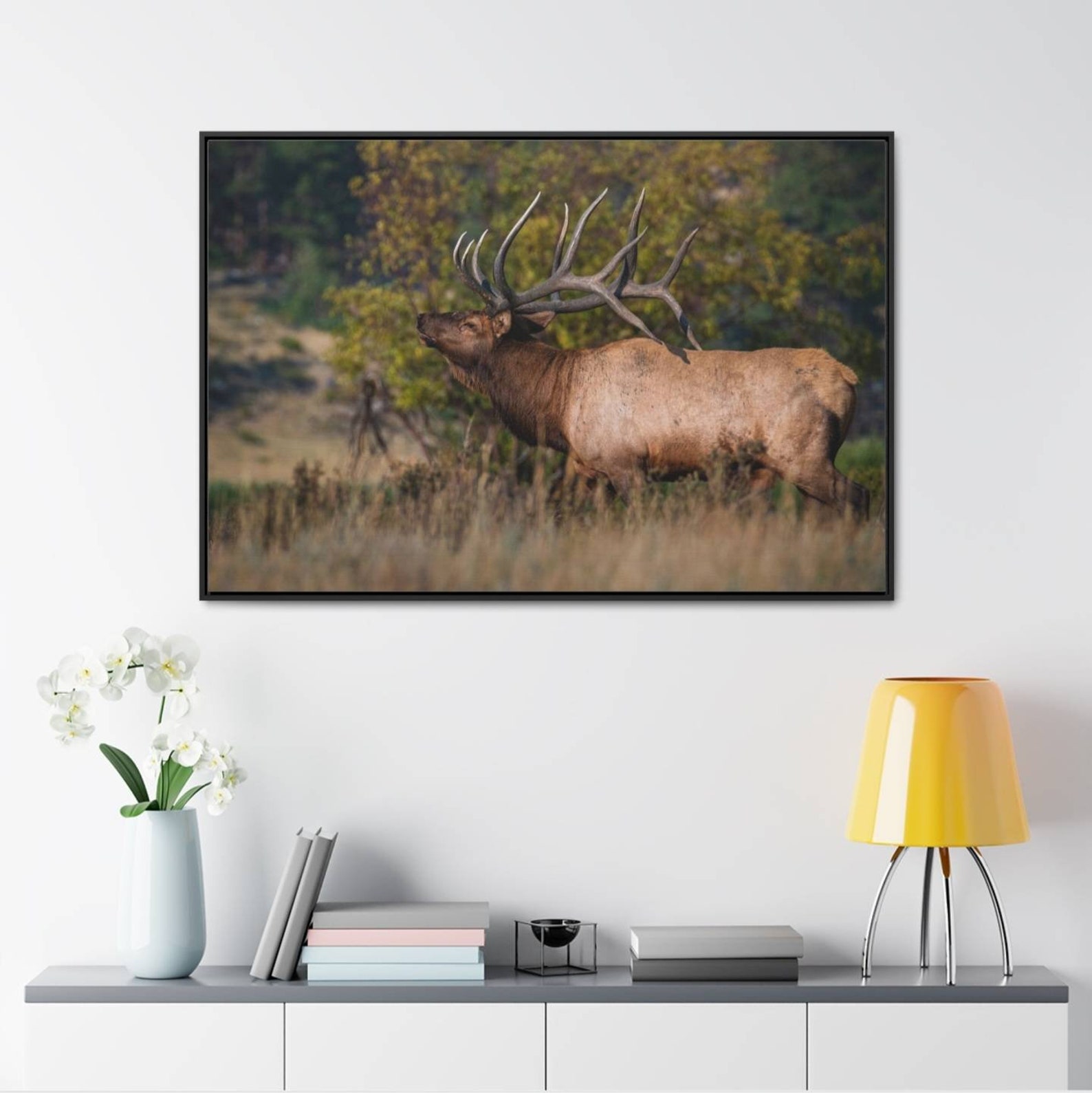 Big Bull Elk Gallery Canvas Wrap Framed Elk Rut Bull Elk Photo Elk Art ...
