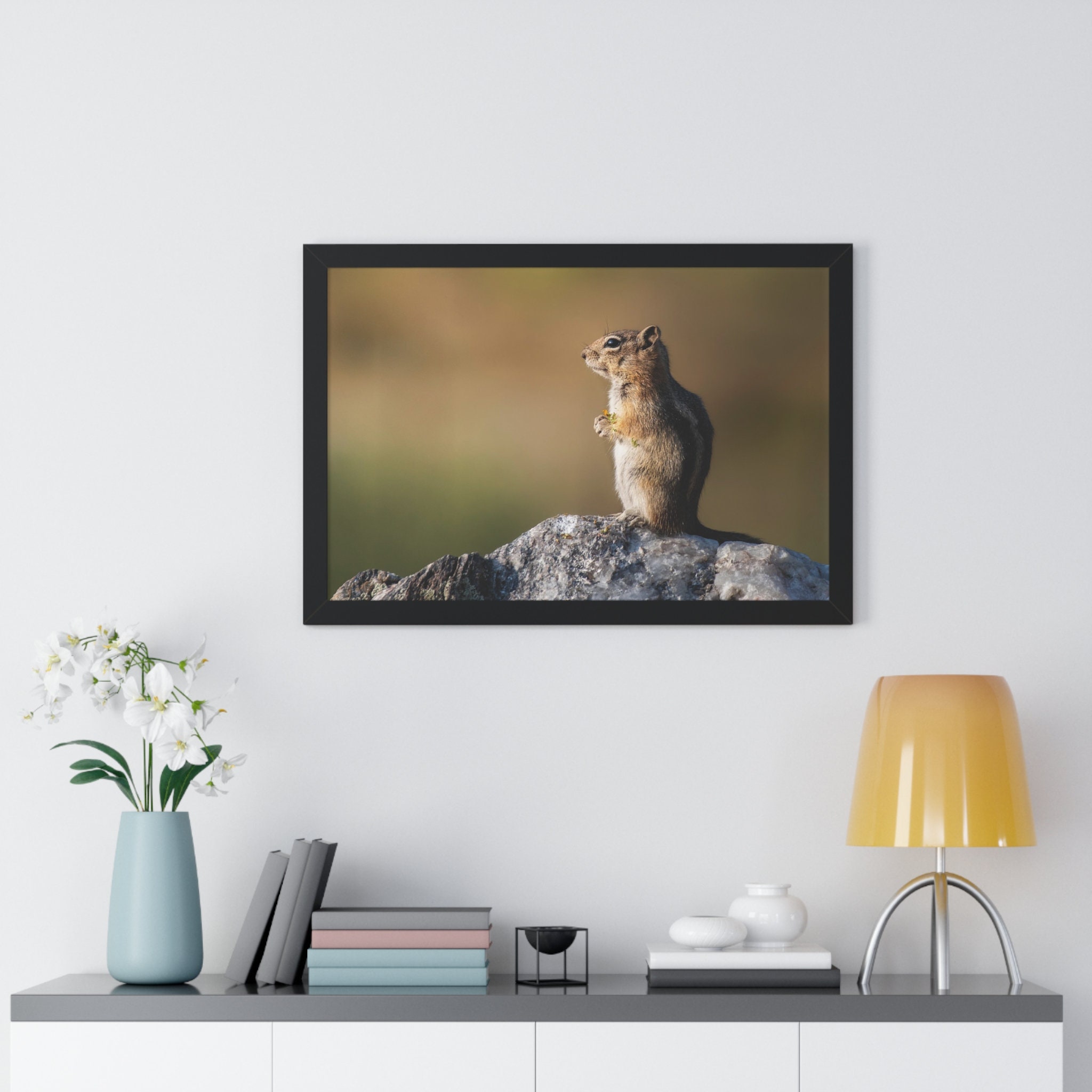 Chipmunk Framed Poster Chipmunk Print Chipmunk Art Squirrel Photo ...