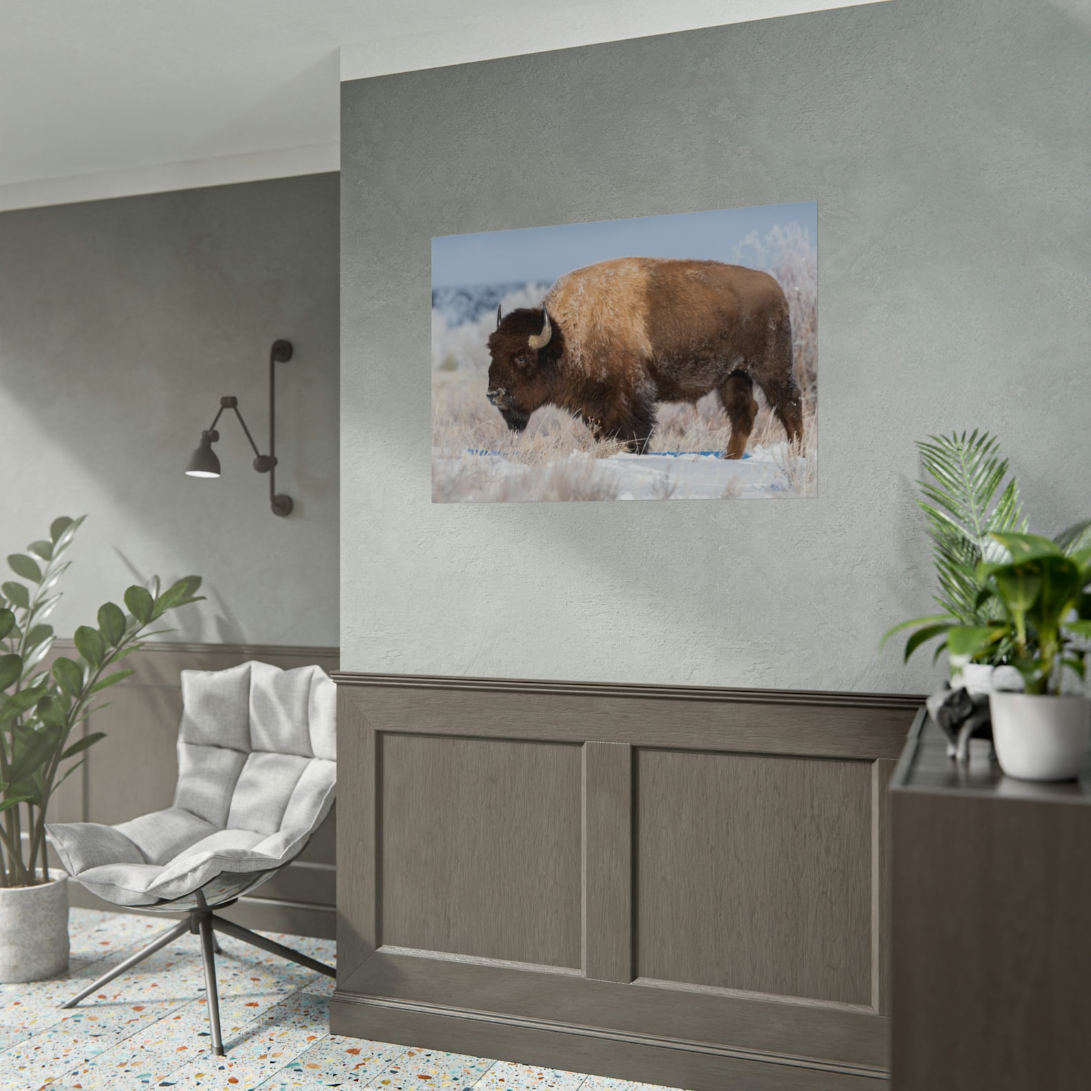 Bison Rolled Poster Bison Art Bison Decor Buffalo Art Buffalo Decor ...