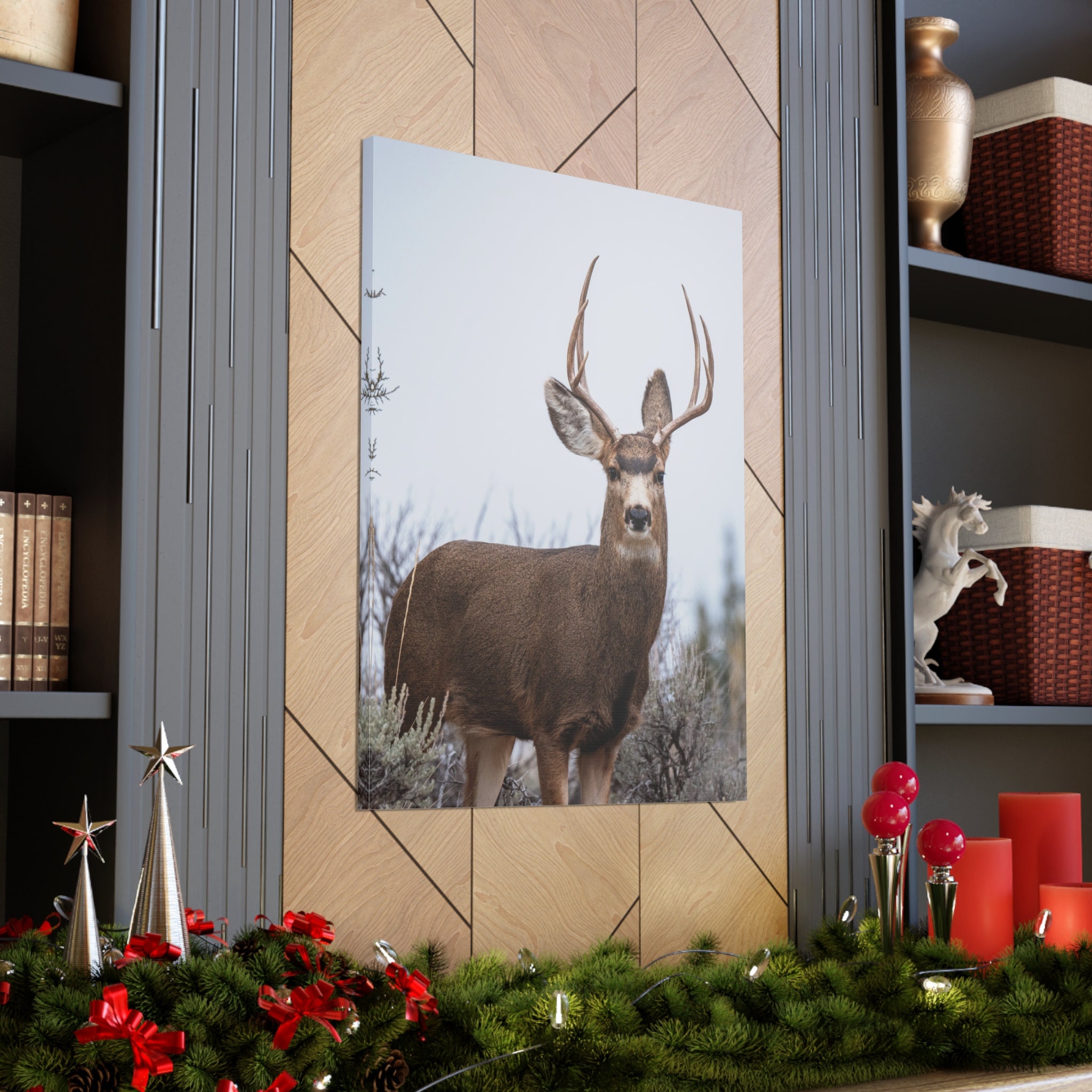Mule Deer Buck Canvas Print, Stunning Wildlife Portrait Photo, Wall Art ...