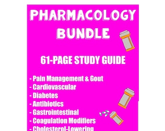 Complete Pharmacology Bundle® 120 Pages PRINTED & SHIPPED - Etsy