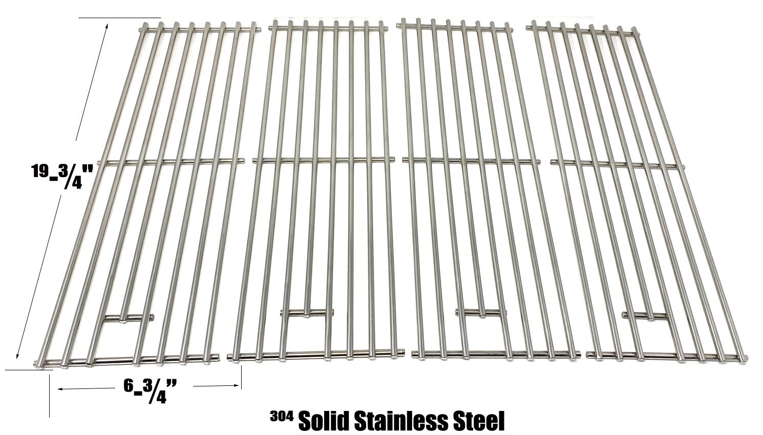 Replacement Sus304 Solid Rod Stainless Steel Cooking Grates for King ...