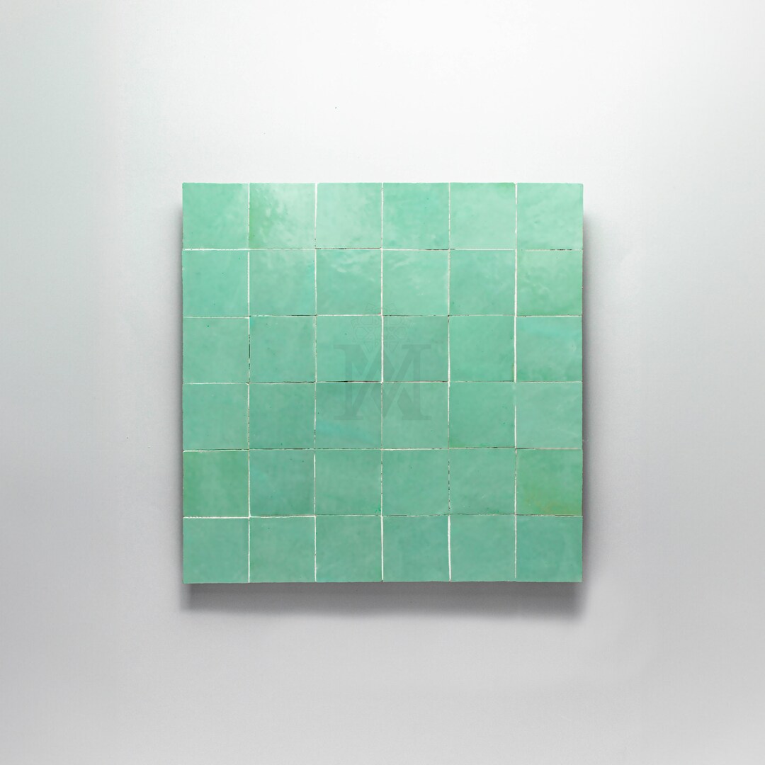 Handmade Zellige Tile 2x2 10 Pieces/ Box Floor & Wall, Solid Color in ...