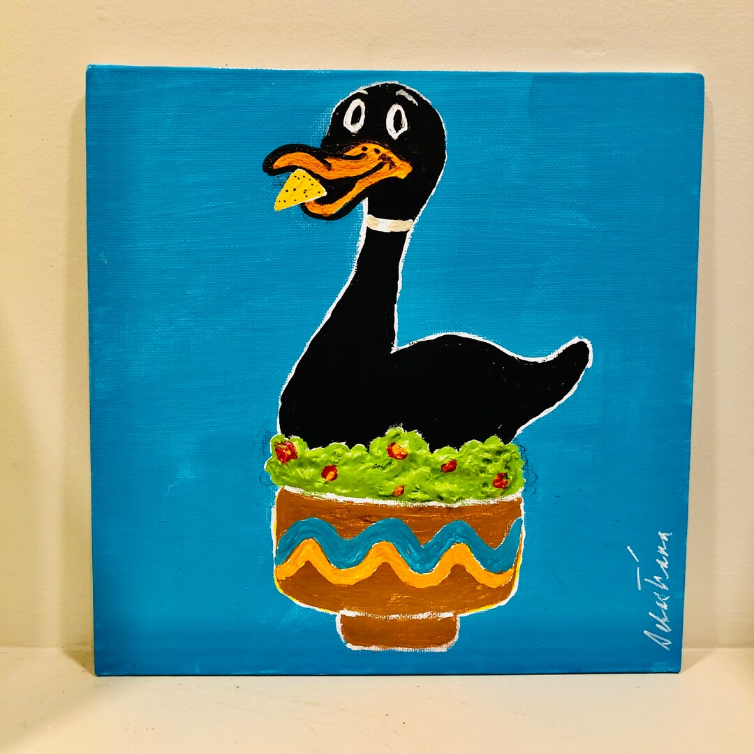 Original Acrylic Painting of a Duck Entitled “ Quack-a-mole. *free ...