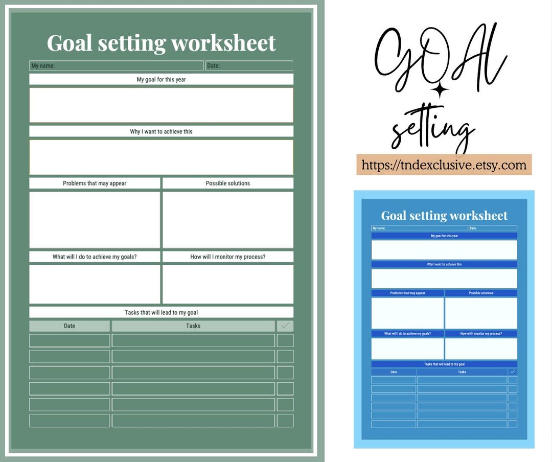 2025 Goal Action Worksheet: Set, Plan & Achieve Your Dreams With ...