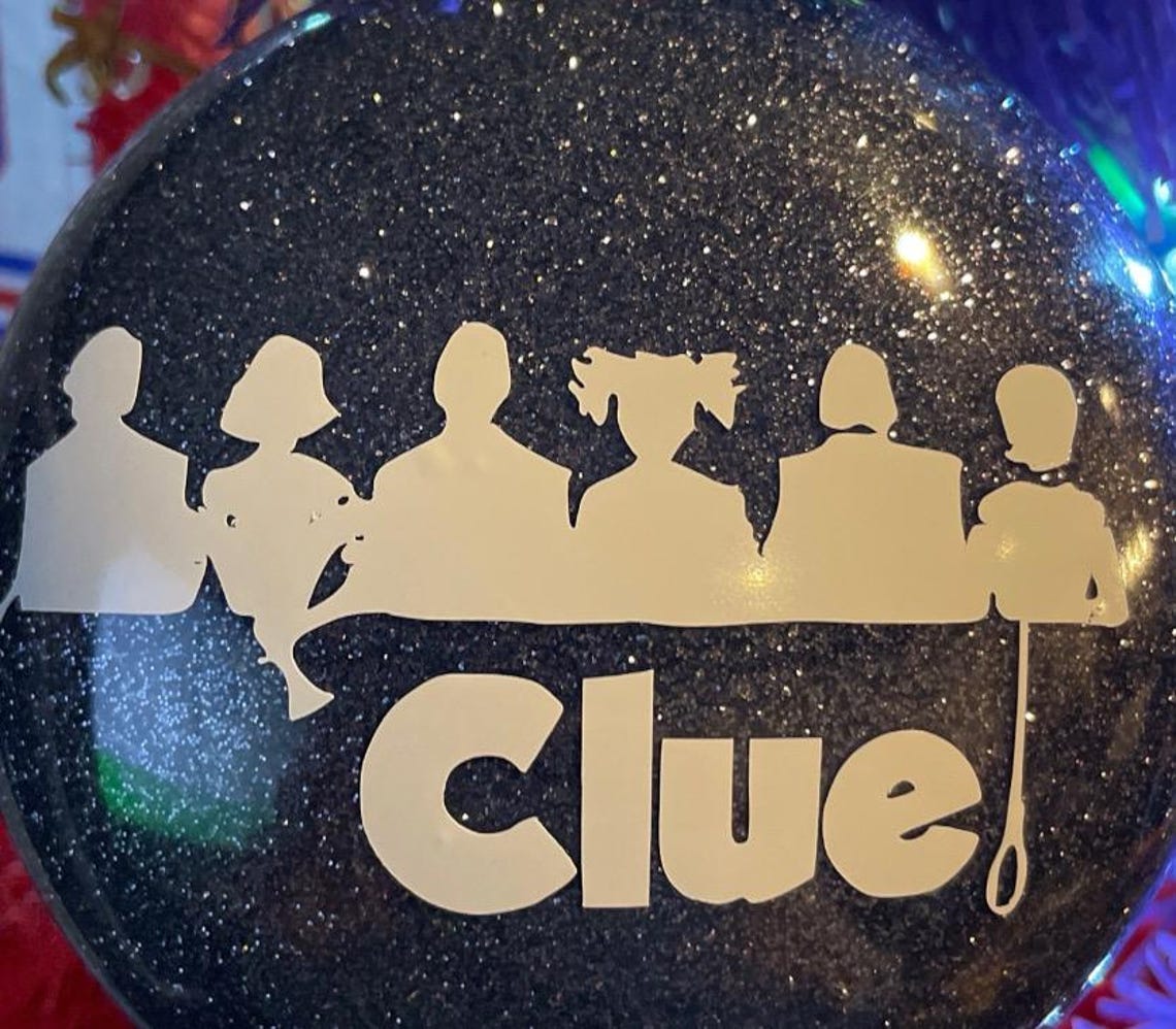 Clue! Character Plastic Glitter Ornament - Etsy