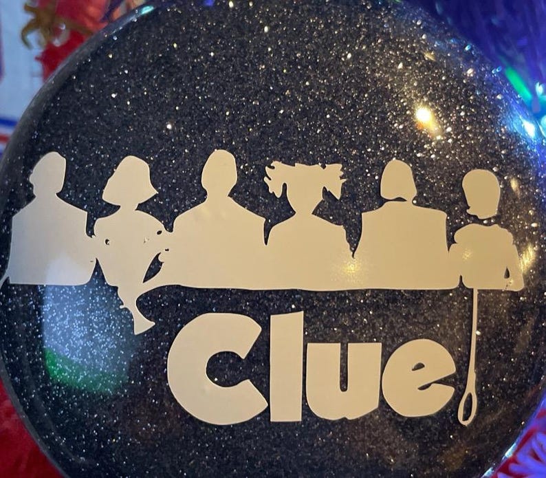 Clue! Character Plastic Glitter Ornament - Etsy