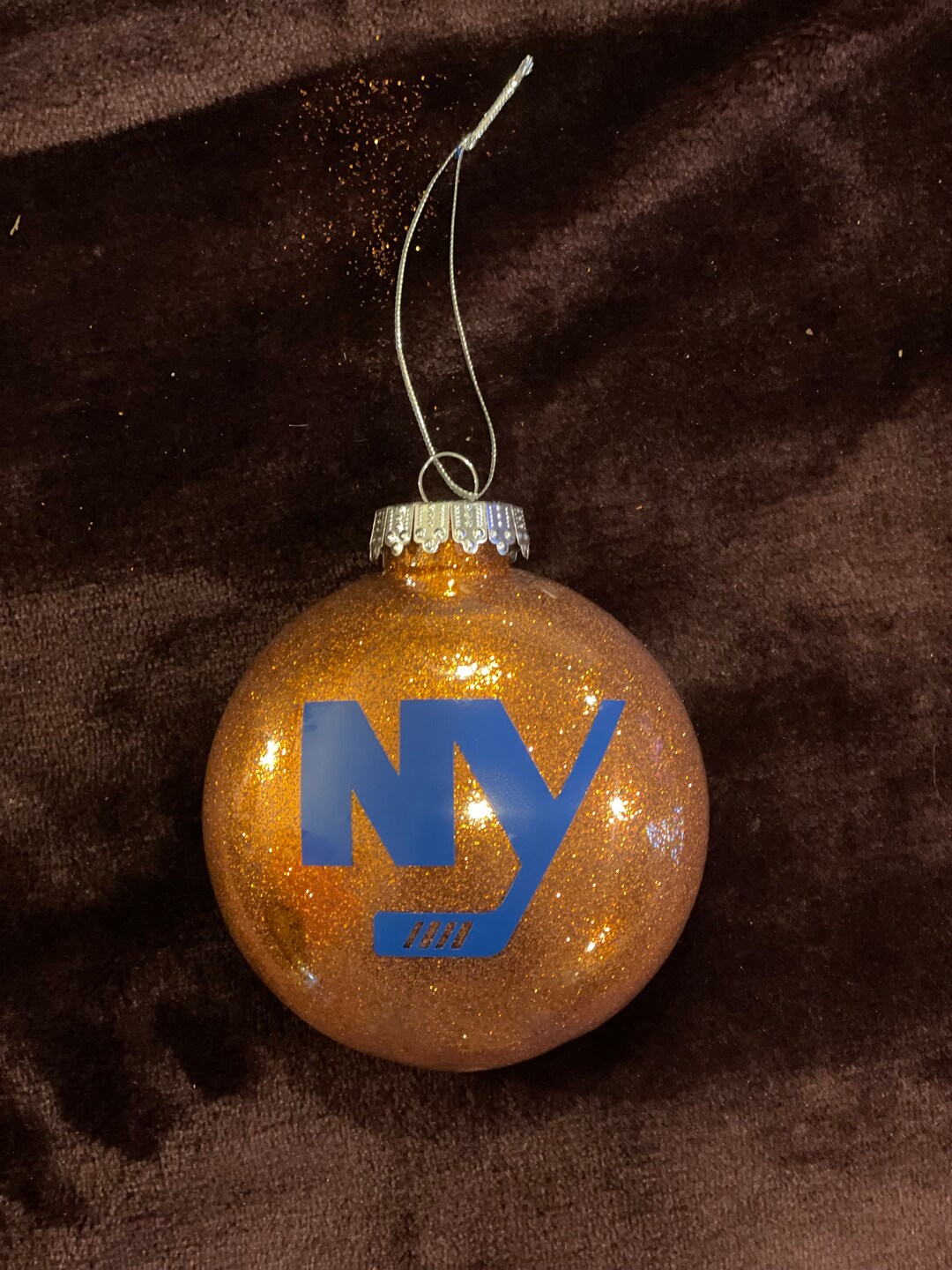 New York Islanders Plastic Glitter Ornament - Etsy