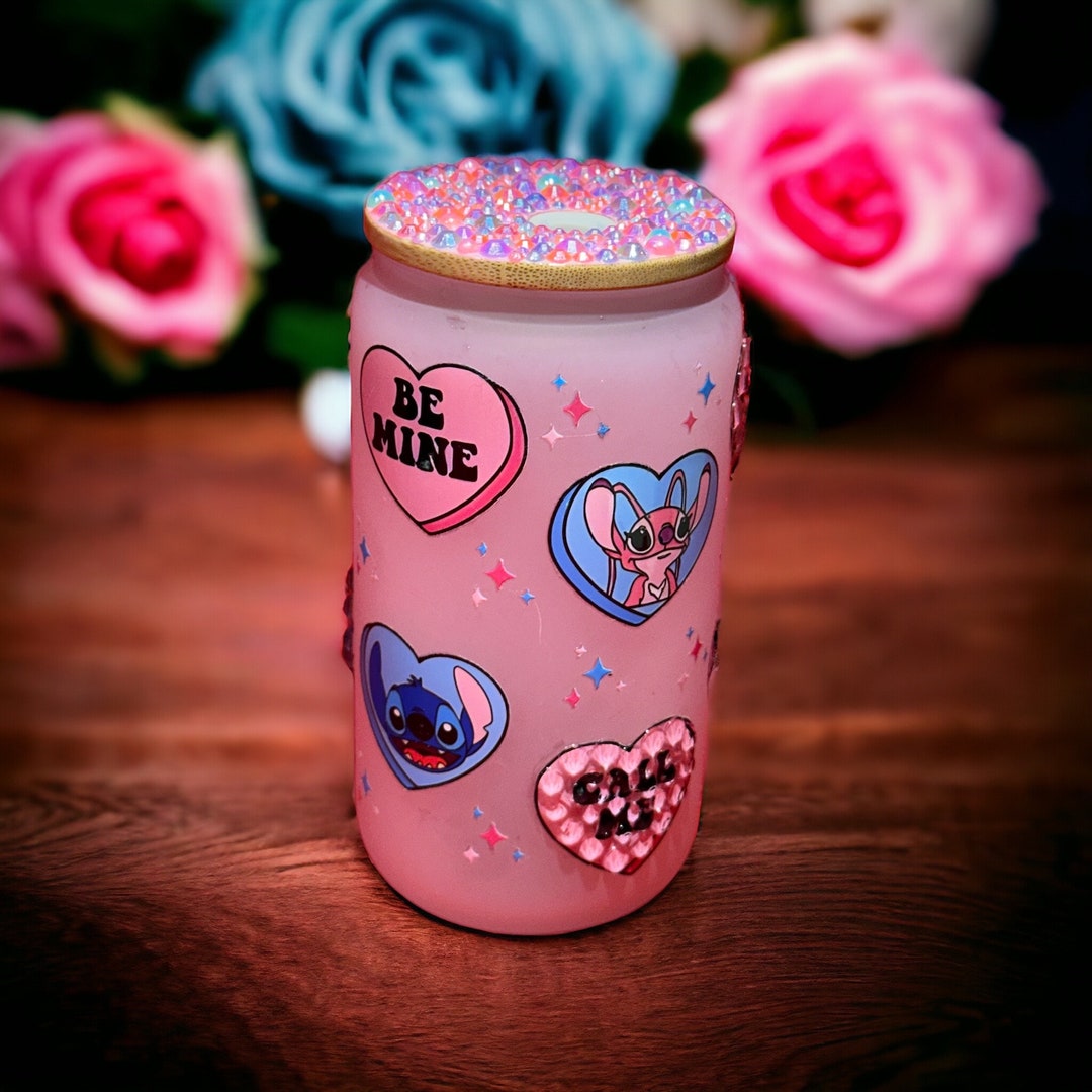 Valentine’s Day Stitch Loves Angel Cup - Etsy
