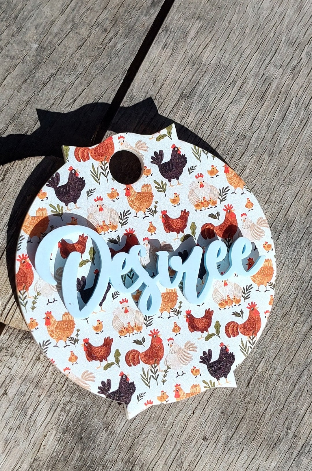 Chicken Straw Topper Name Plate Tag for Your Tumbler Quirky Accessory ...