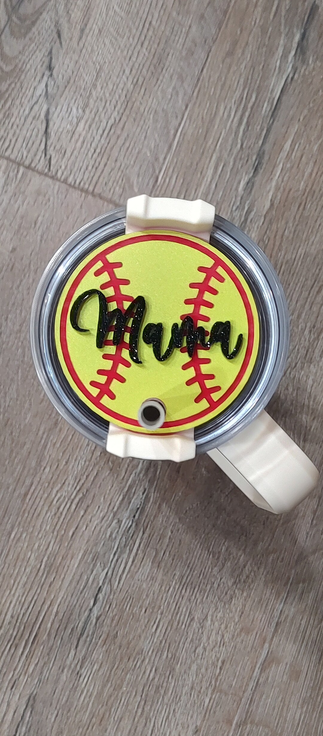Softball Cup Straw Topper for Your Tumbler Quirky Accessory, Gift, 40oz ...