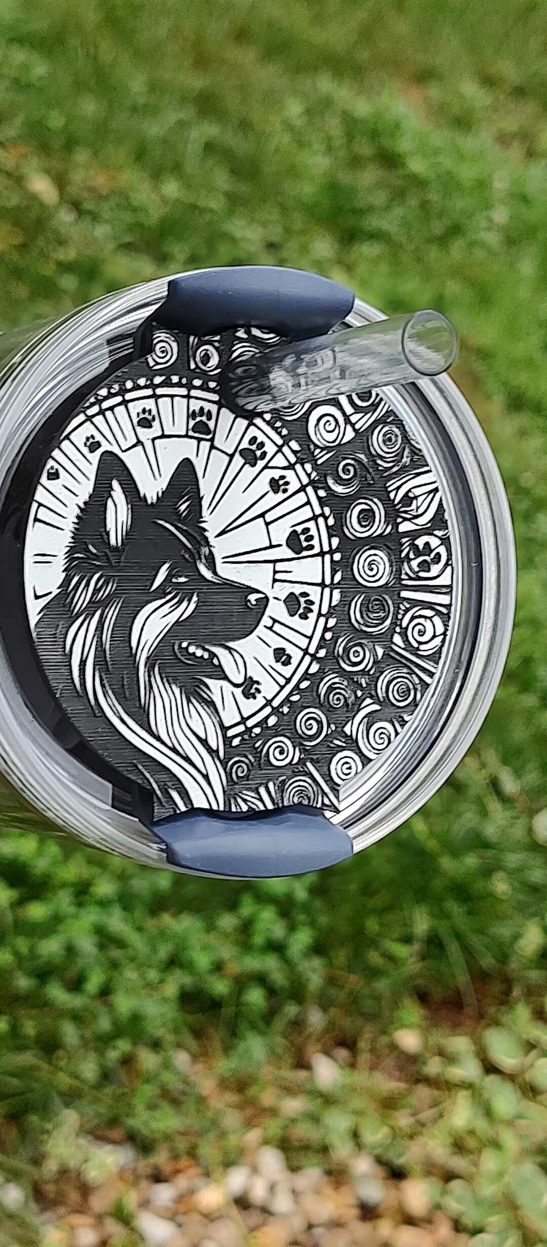 German Shepherd Dog Cup Straw Topper for Your Tumbler, Dog Lover Gift ...