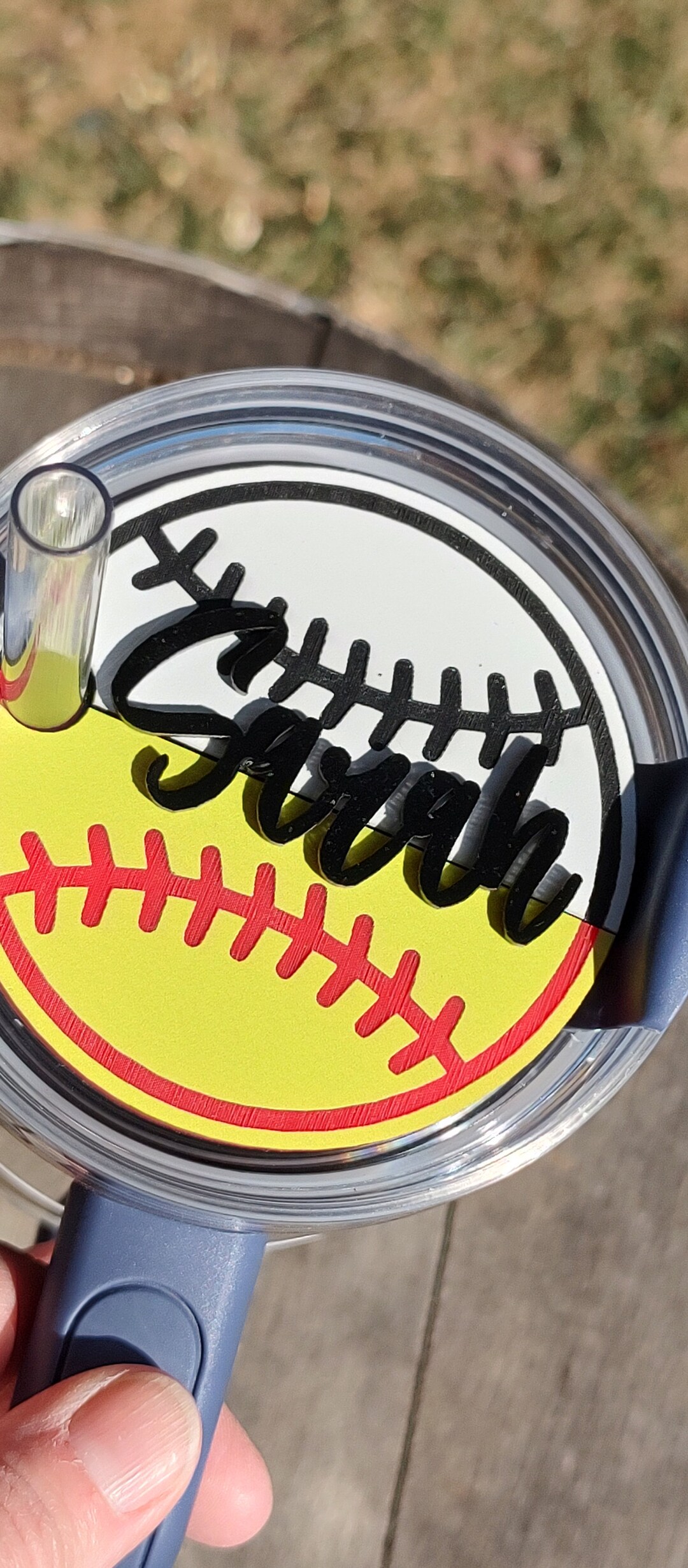 Softball Baseball Cup Straw Topper for Your Tumbler Quirky Accessory ...