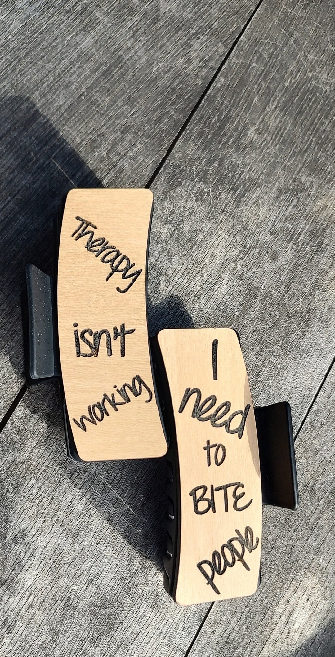 Funny Claw Clip, Quirky Accessory, Dark Humor Hair Claw - Etsy