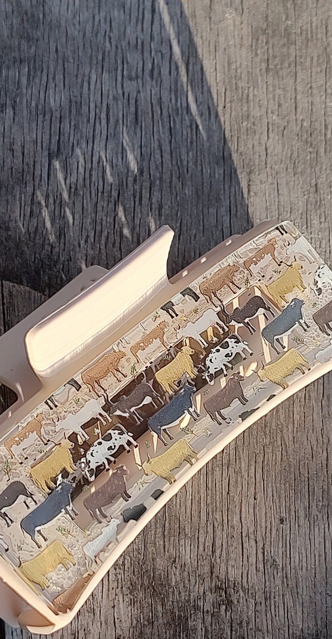 Moo Cow Hair Claw, Quirky Funny Hair Claw Clip With Cows, for the Cow ...