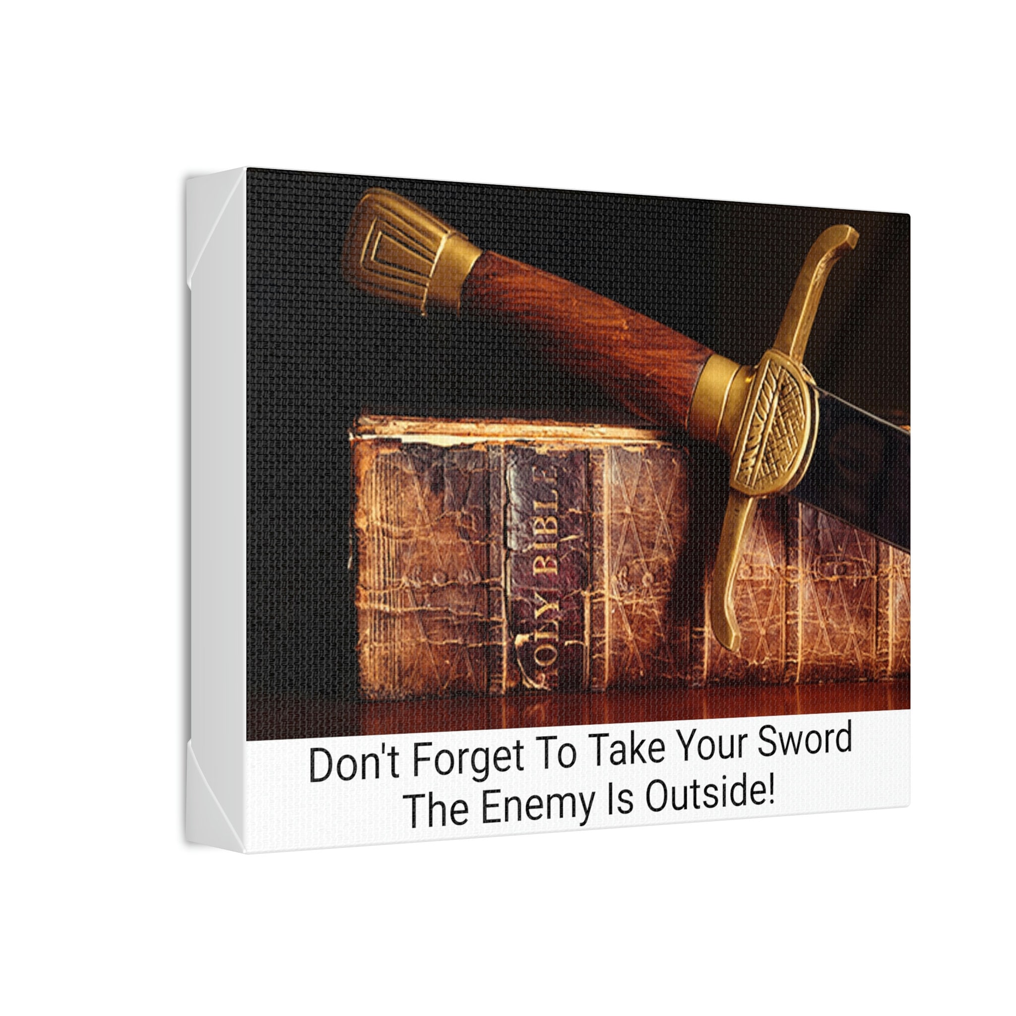 SWORD WALL ART - Holy Bible Canvas - Sword Wall Decor - Religion Wall ...