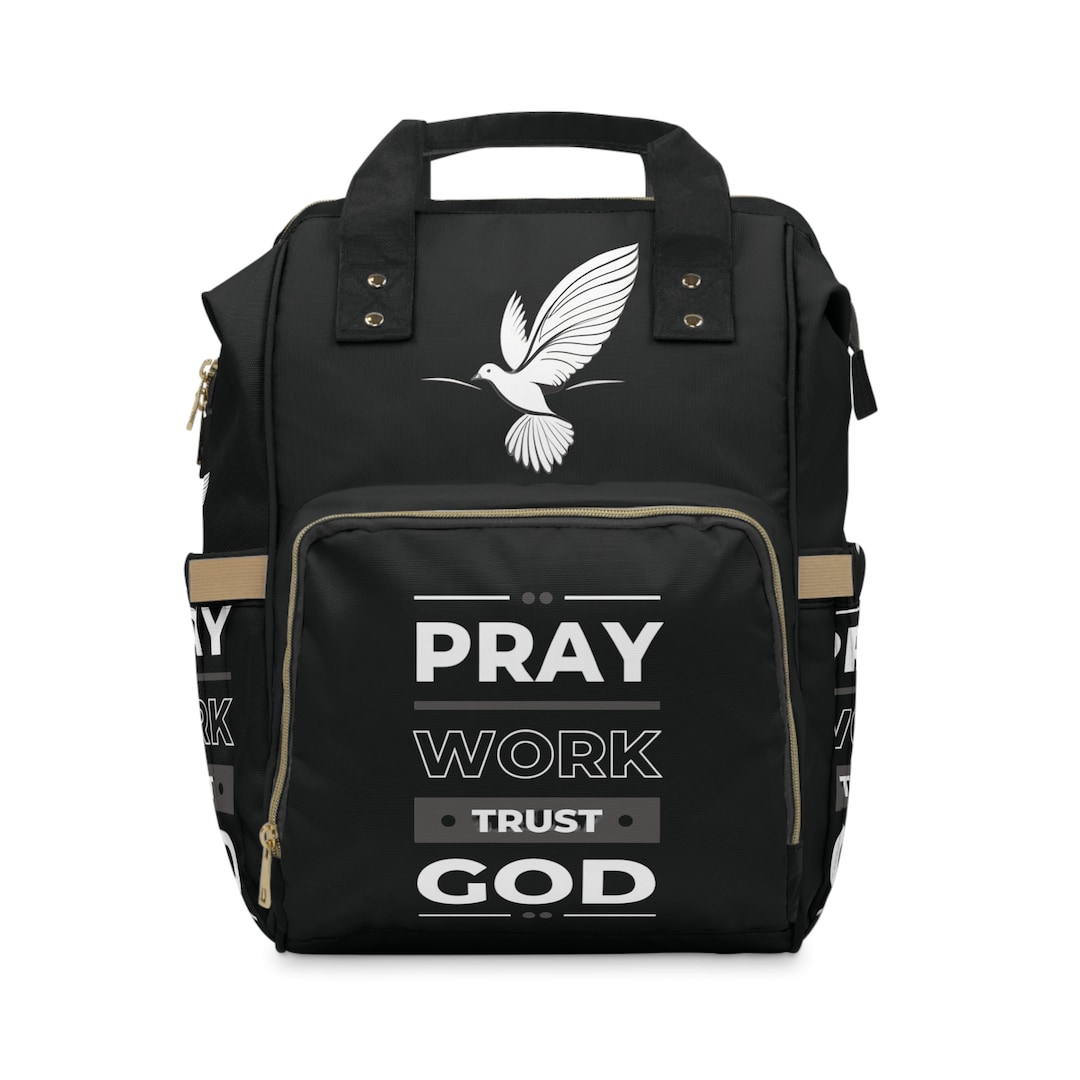 SHOULDER BACKPACK - Pray, Work, God Backpack - Camping Backpack ...
