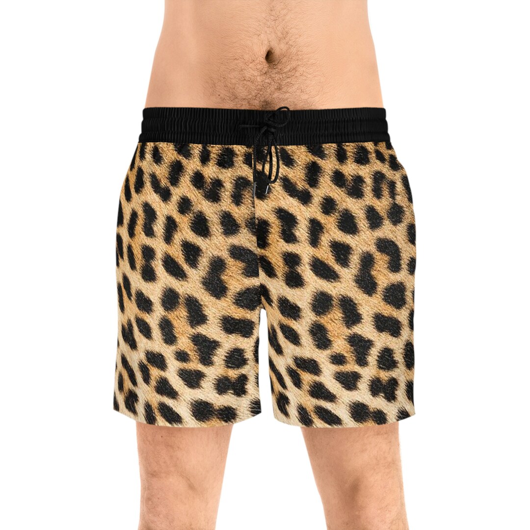 MEN'S LEOPARD SWIM Trunks, Men Bathing Suit, Men Swim Trunks, Men's ...