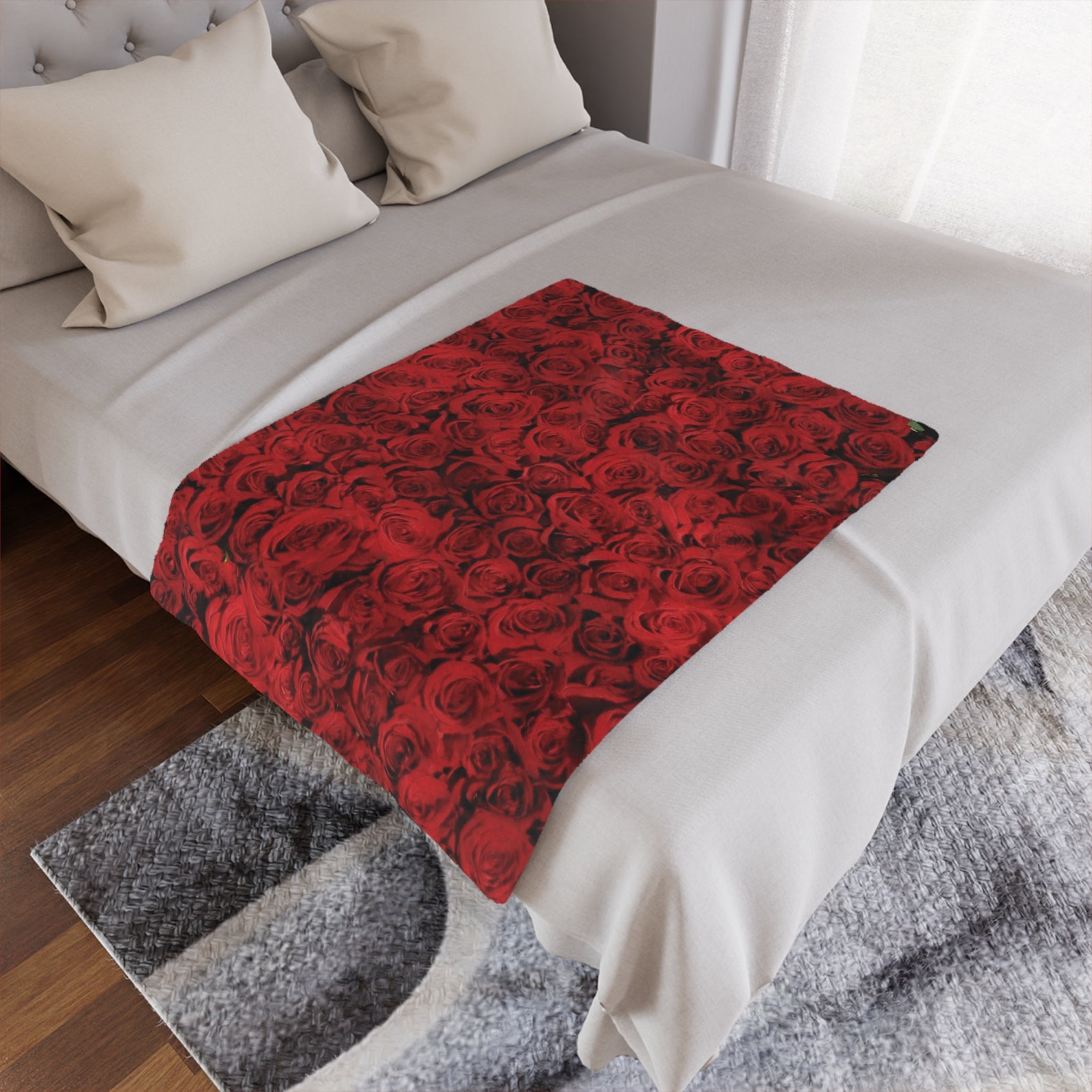 RED ROSES Blanket - Blankets, Throws, Blanket Plush Oversized, Warm ...