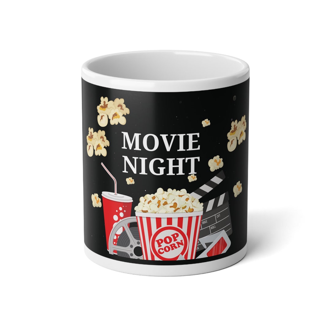 MOVIE NIGHT Jumbo Coffee Mug, 20oz - Movie Night Jumbo Mug - Movie ...