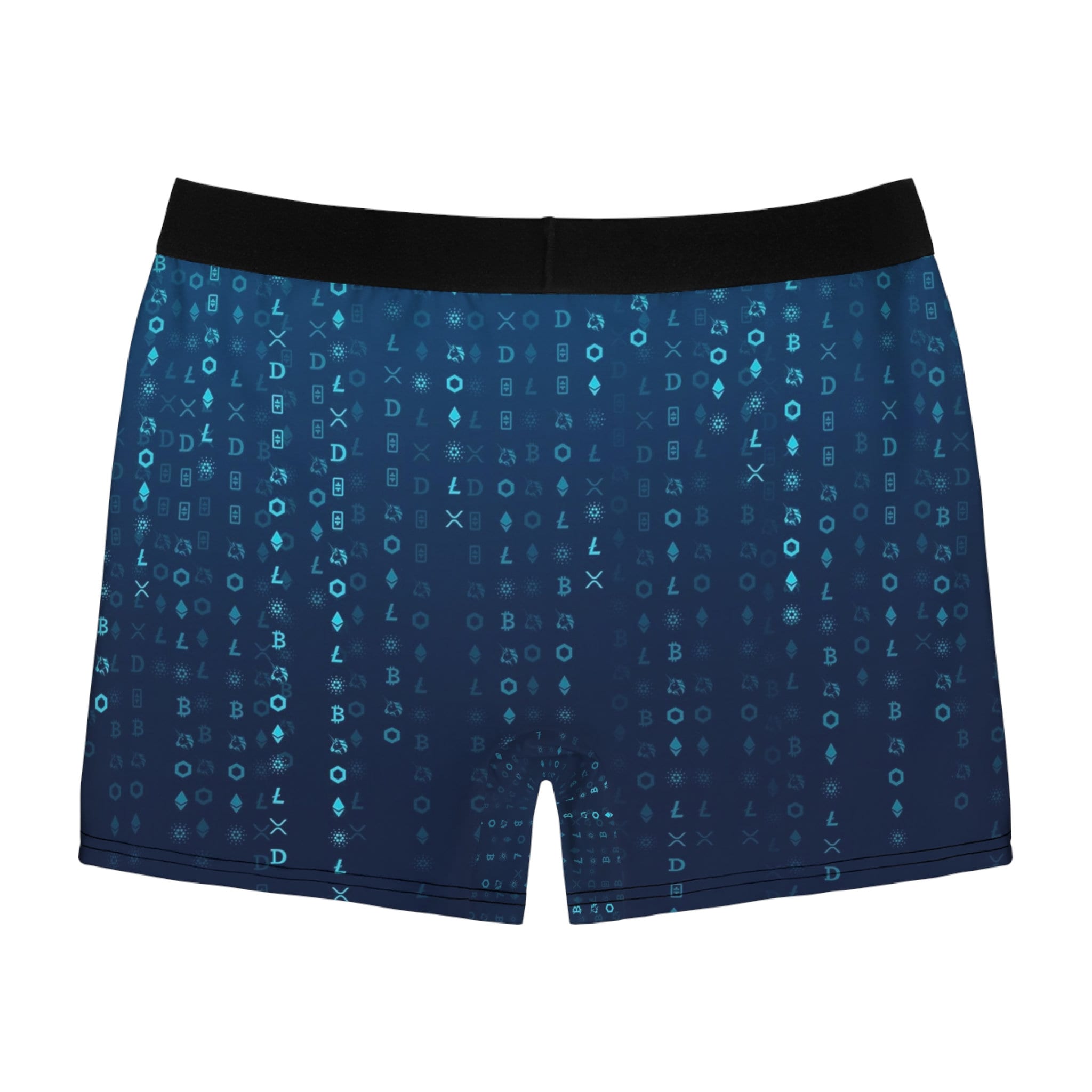 MEN BOXER BRIEFS - Blue Crypto Matrix Pattern Boxer Brief - for Him ...
